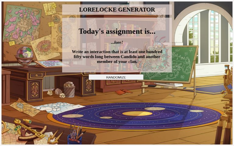 Lorelocke Own ― Perchance Generator