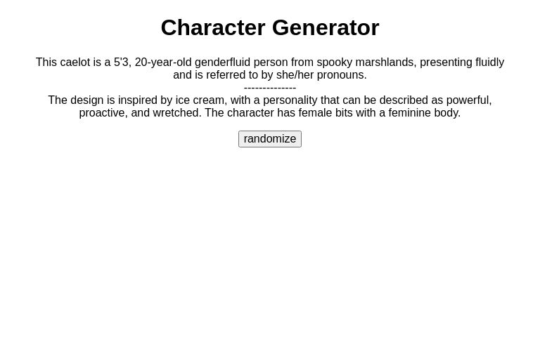 Character Generator