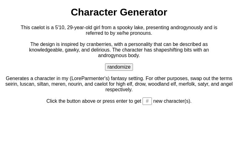 Character Generator