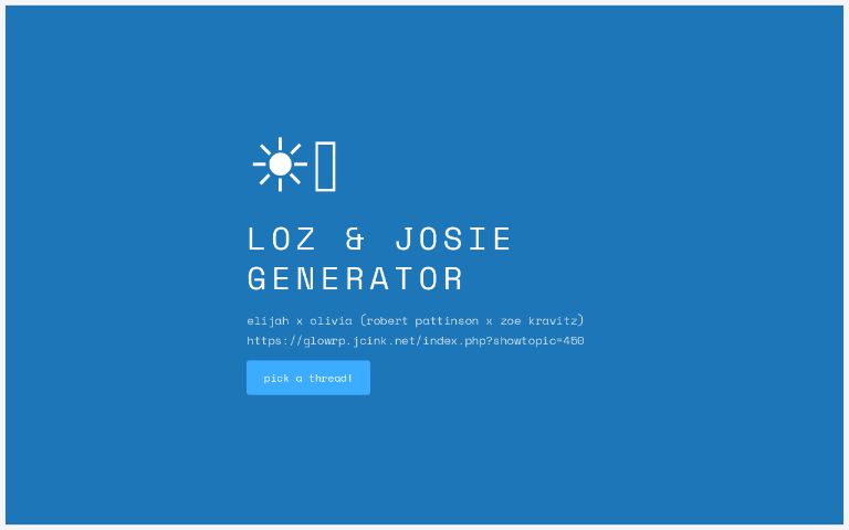 loz & josie generator