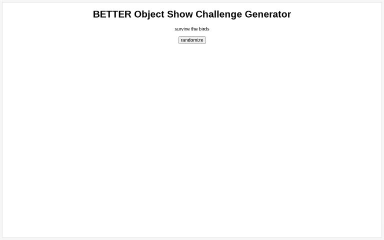 BETTER Object Show Challenge Generator