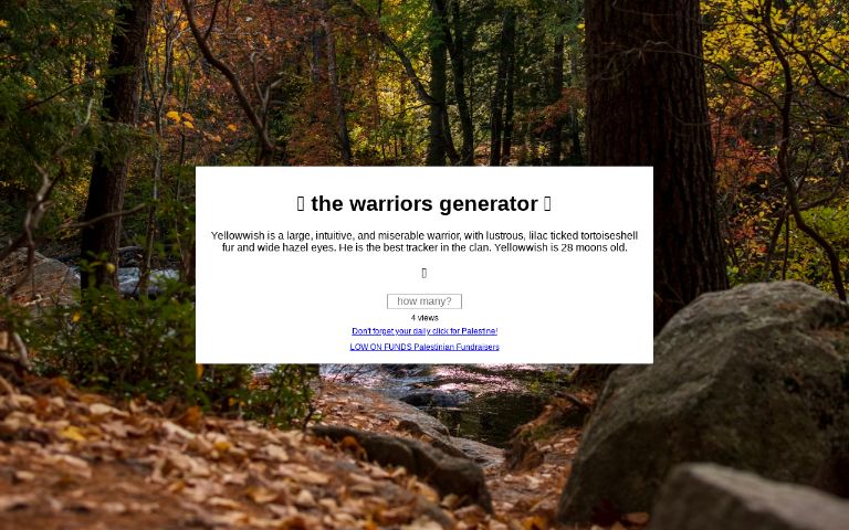 🐾 the warriors generator 🐾