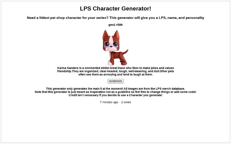 LPS Character Generator!