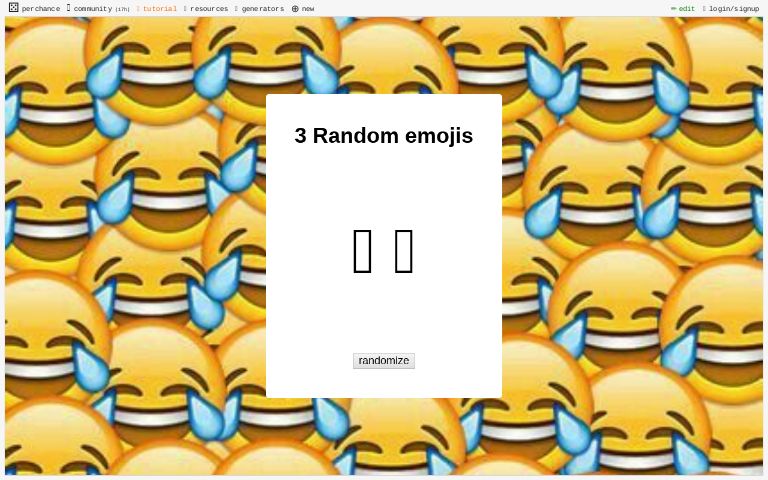 3 Random emojis ― Perchance Generator