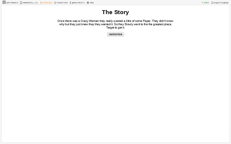 The Story ― Perchance Generator