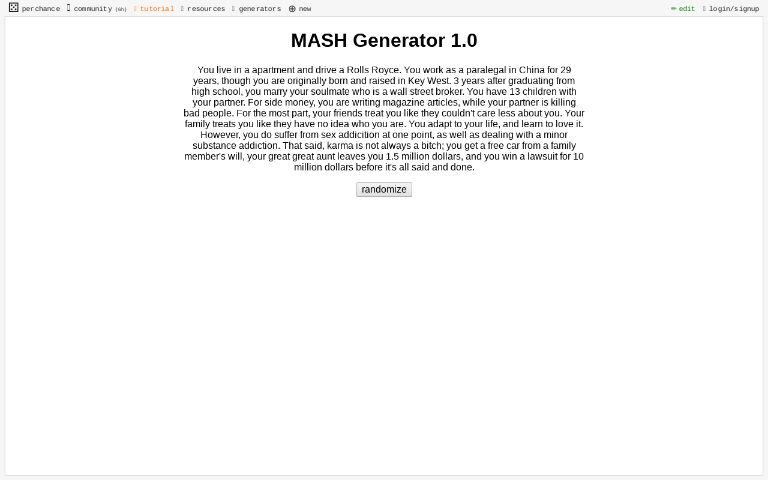 MASH Generator 1.0