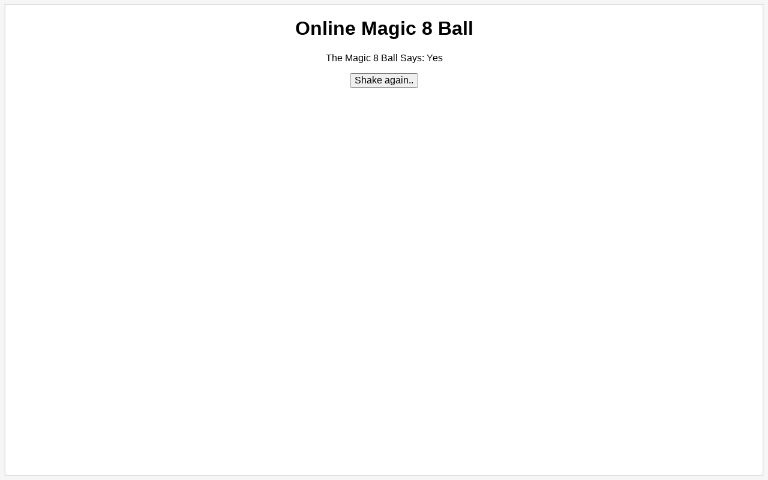 Online Magic 8 Ball ― Perchance Generator