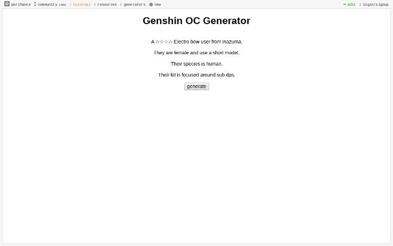 Genshin OC Generator