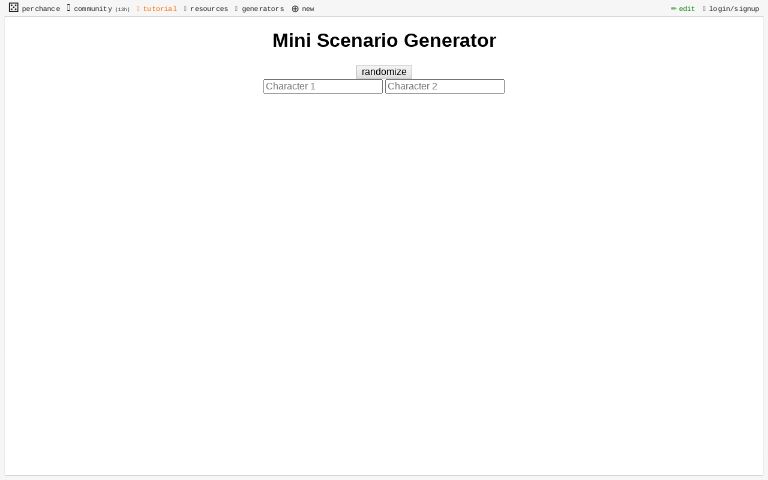 Mini Scenario Generator