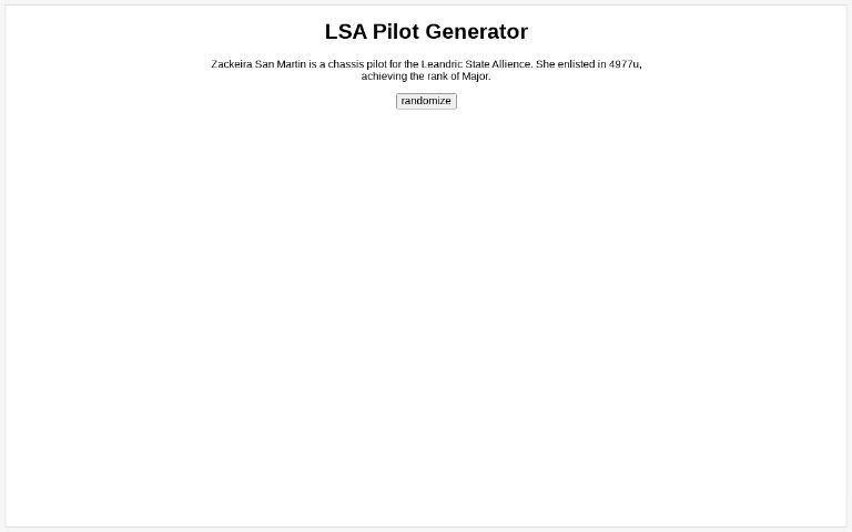 LSA Pilot Generator