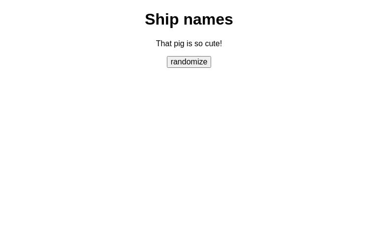 Ship names ― Perchance Generator