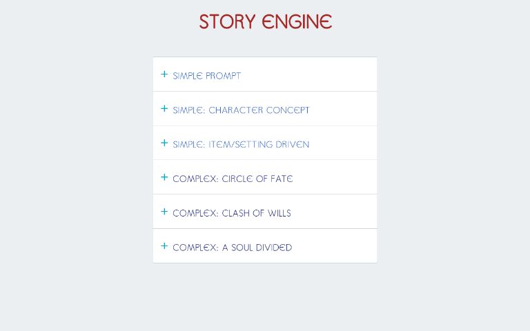 STORY ENGINE ― Perchance Generator