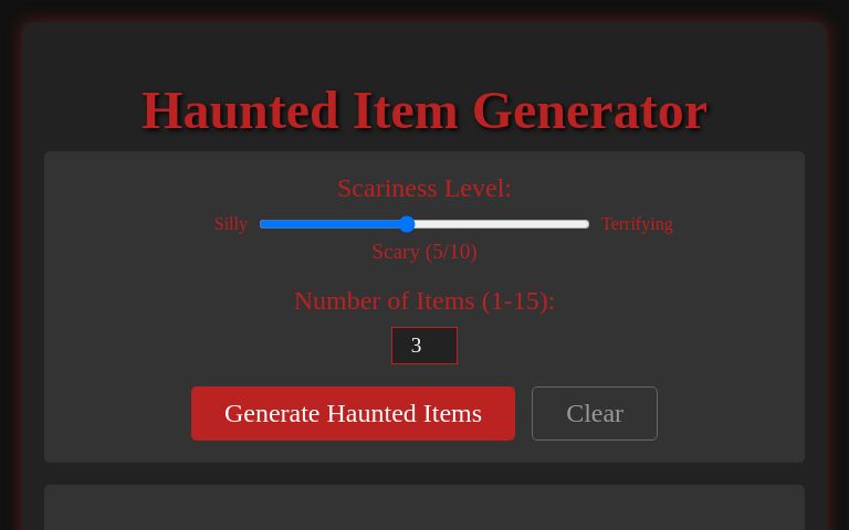 Haunted Item Generator