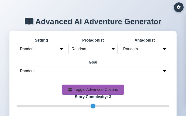 Advanced AI Adventure Generator