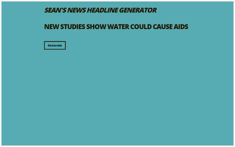 Sean's News Headline Generator
