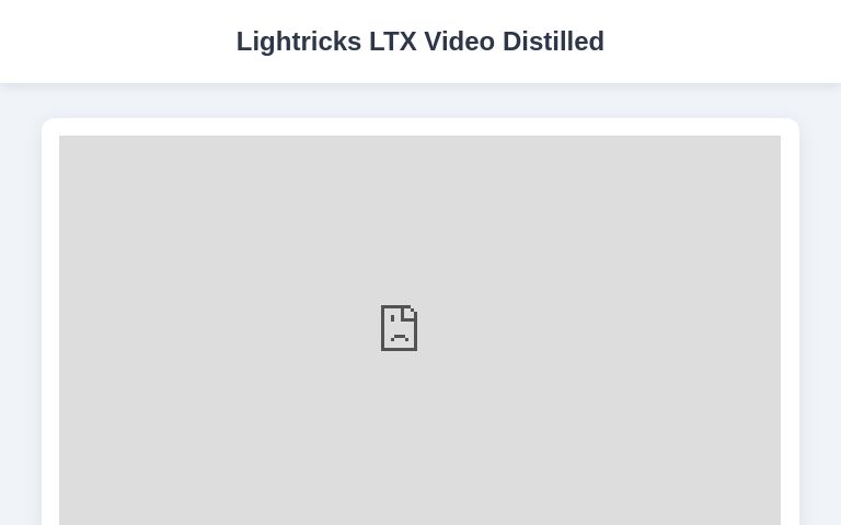 Lightricks LTX Video Distilled ― Perchance Generator