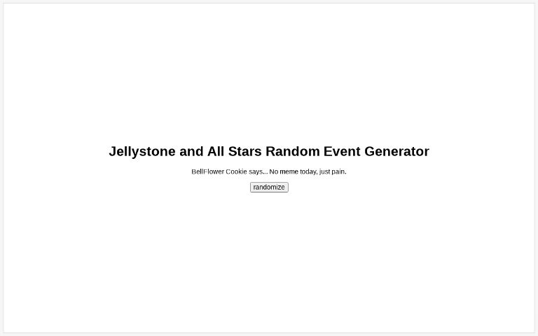 Jellystone and All Stars Random Event Generator