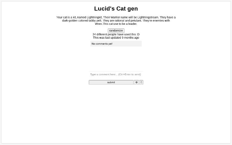 Lucid's Cat gen