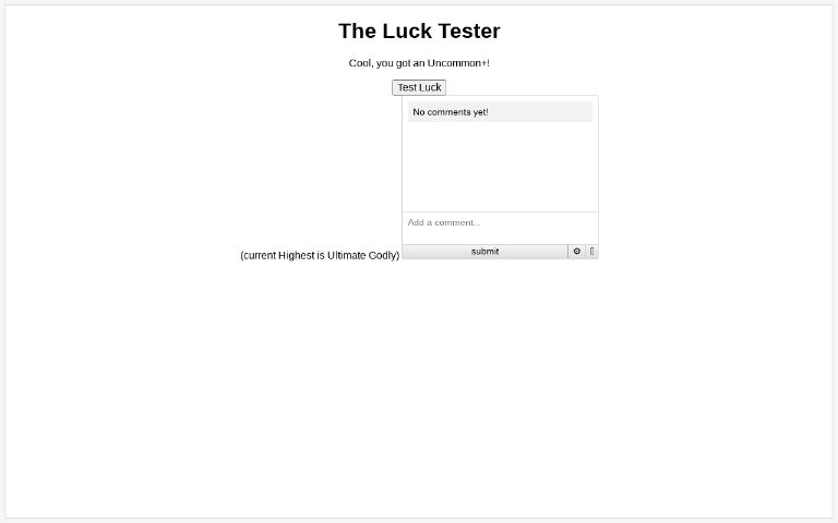 The Luck Tester ― Perchance Generator