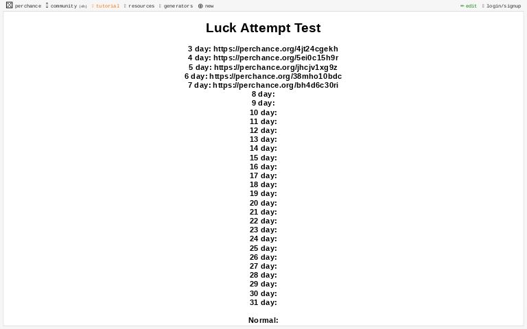 Luck Attempt Test ― Perchance Generator