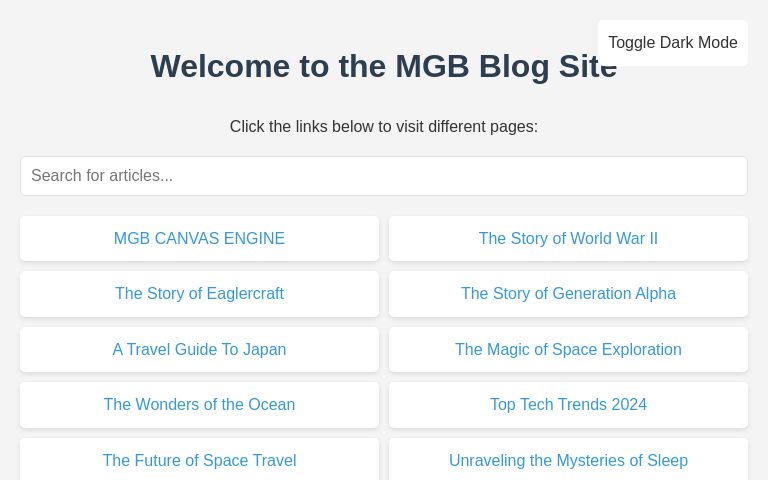 Welcome to the MGB Blog Site ― Perchance Generator