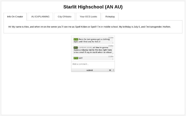 Starlit Highschool (AN AU) ― Perchance Generator