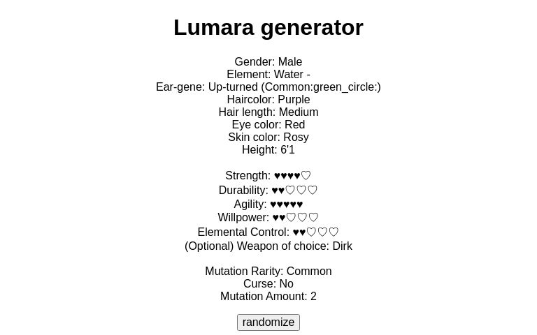 Lumara generator