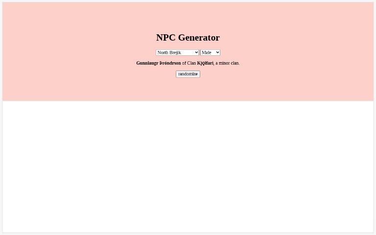 NPC Generator
