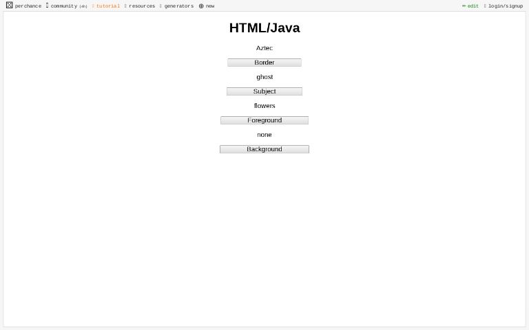 HTML/Java ― Perchance Generator