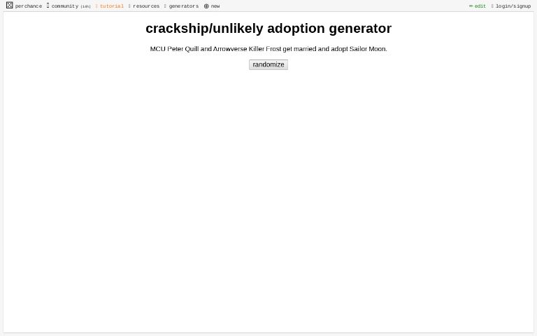 crackship/unlikely adoption generator