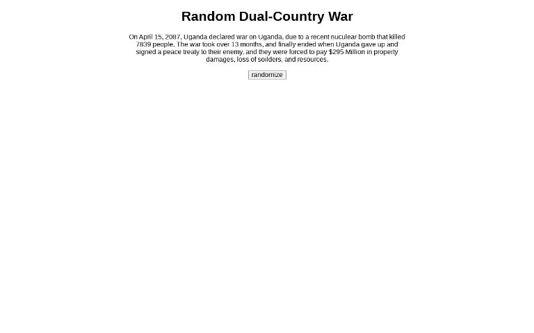Random Dual-Country War ― Perchance Generator