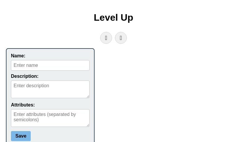 Level Up ― Perchance Generator