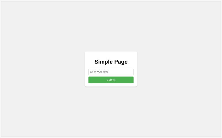 Simple Page ― Perchance Generator