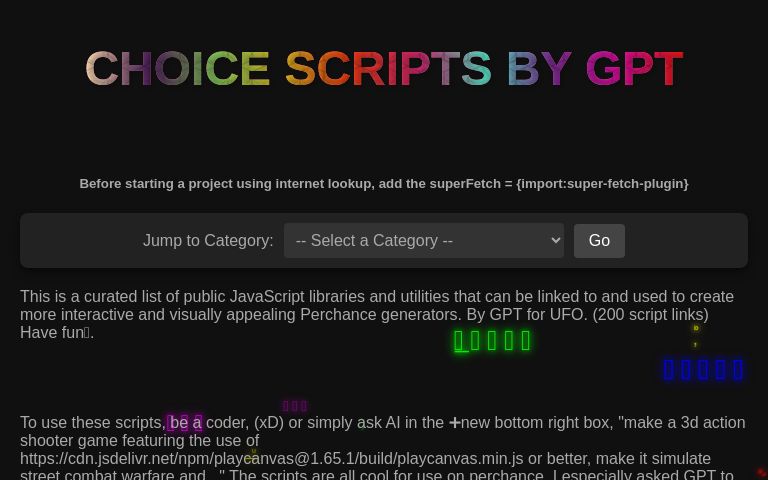 Script Collection ― Perchance Generator