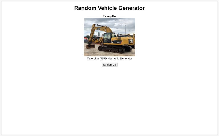 Random Vehicle Generator