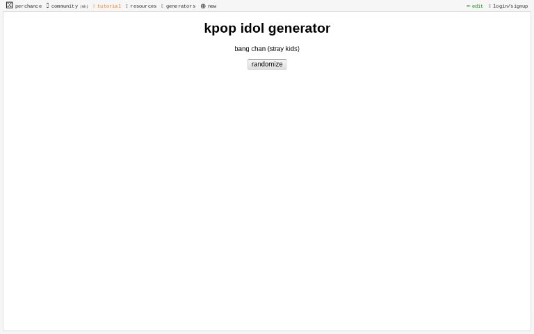 kpop idol generator