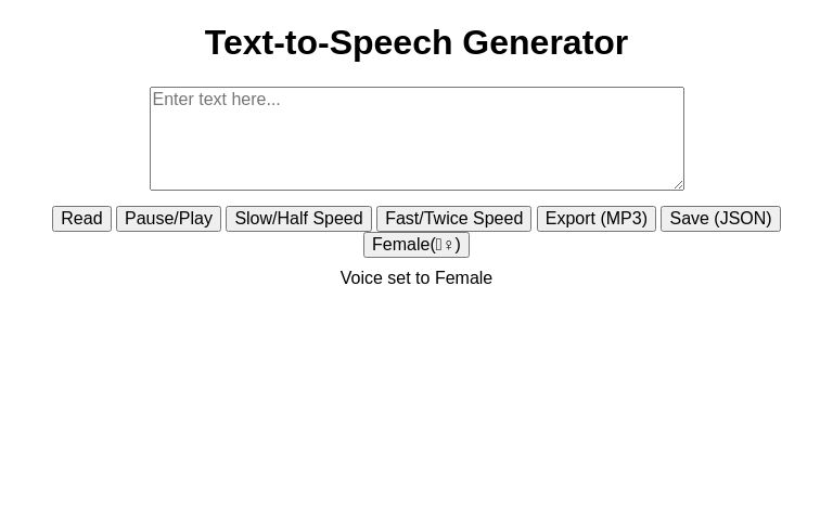Text-to-Speech Generator