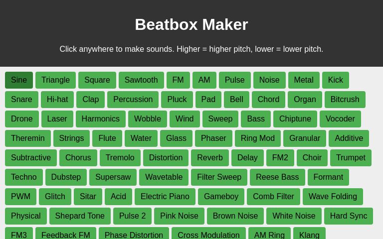 Beatbox Maker ― Perchance Generator