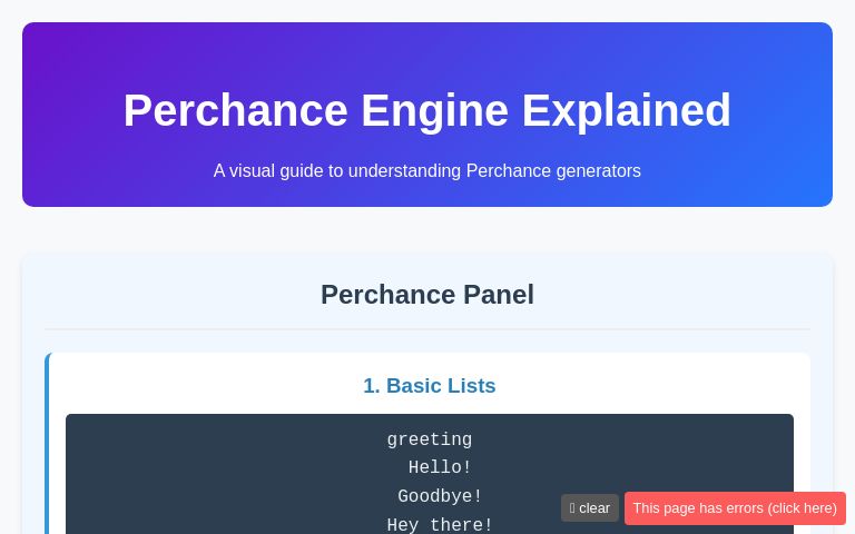 Perchance Engine Explained ― Perchance Generator