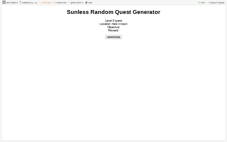 Sunless Random Quest Generator