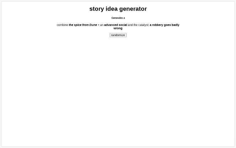story idea generator