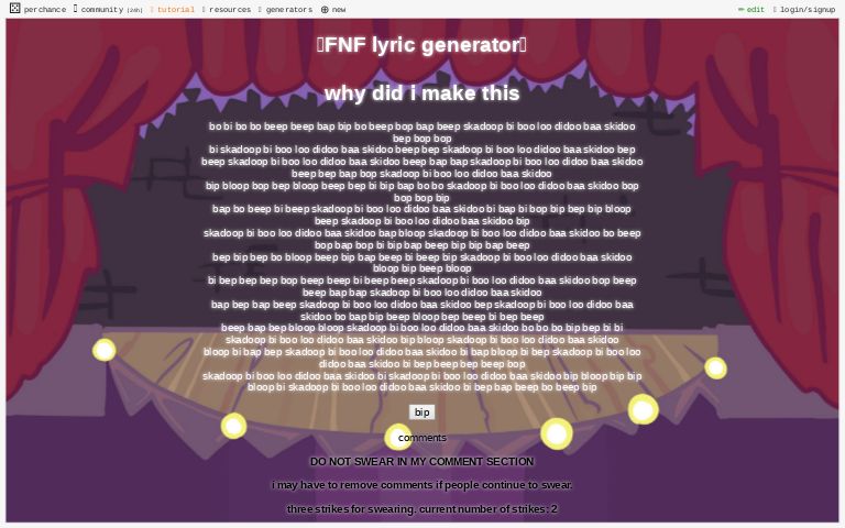 🎤FNF lyric generator🎤 why did i make this