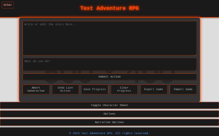 Text Adventure RPG ― Perchance Generator