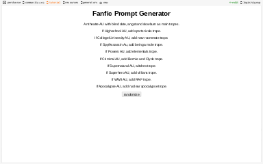 Fanfic Prompt Generator