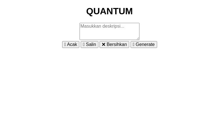 QUANTUM ― Perchance Generator