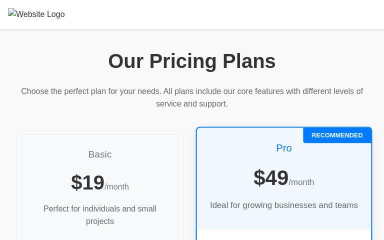 Our Pricing Plans ― Perchance Generator