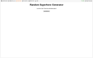 Random Superhero Generator