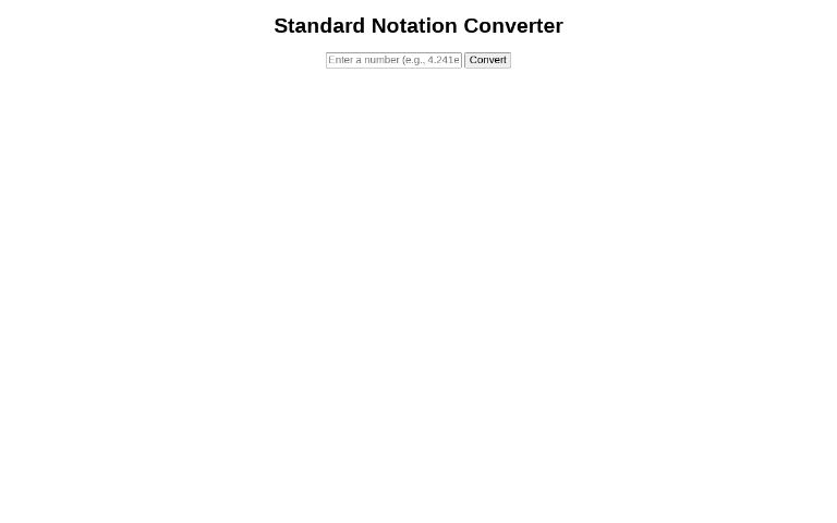 Standard Notation Converter ― Perchance Generator