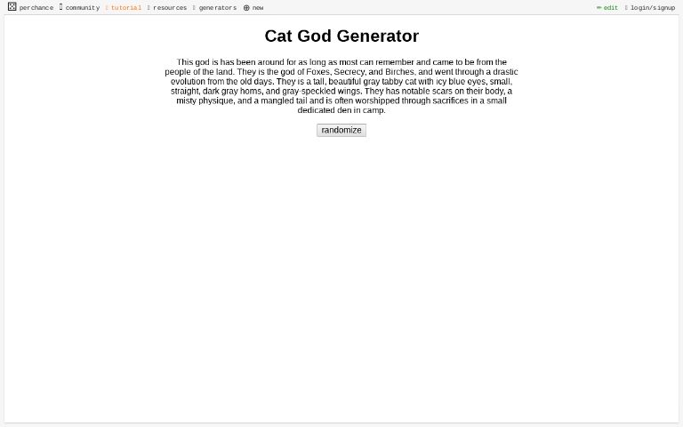 Cat God Generator