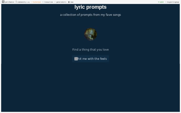lyric prompts ― Perchance Generator